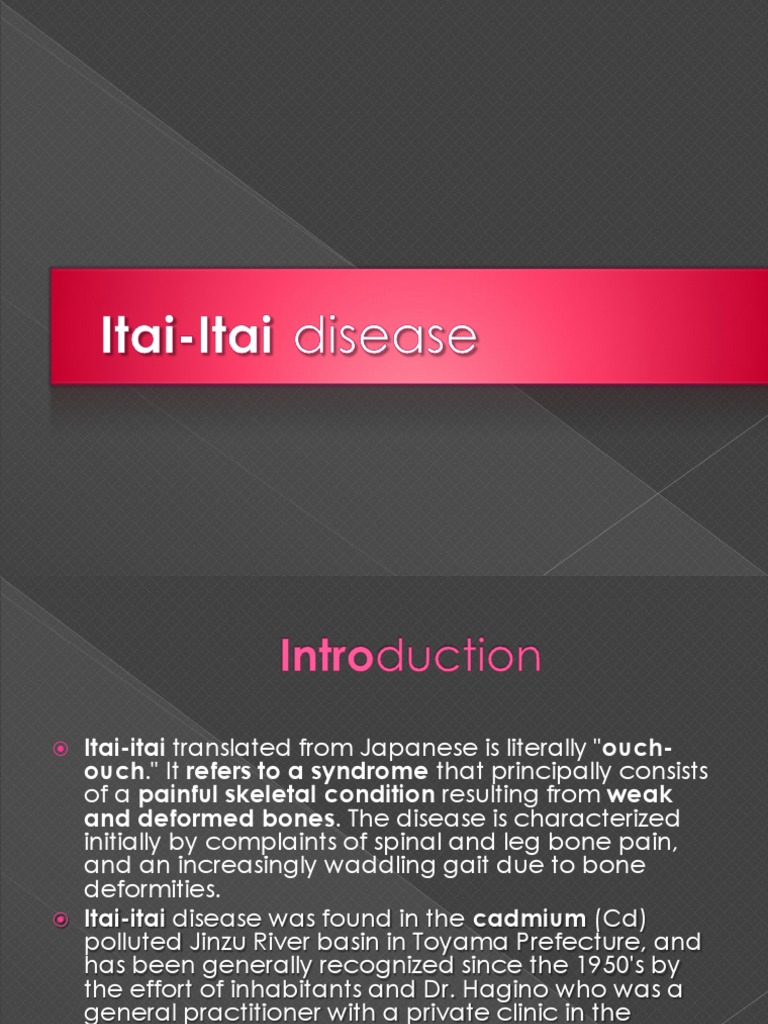 Itai-Itai Disease: Cadmium Poisoning Effects | PDF | Chemical Elements ...