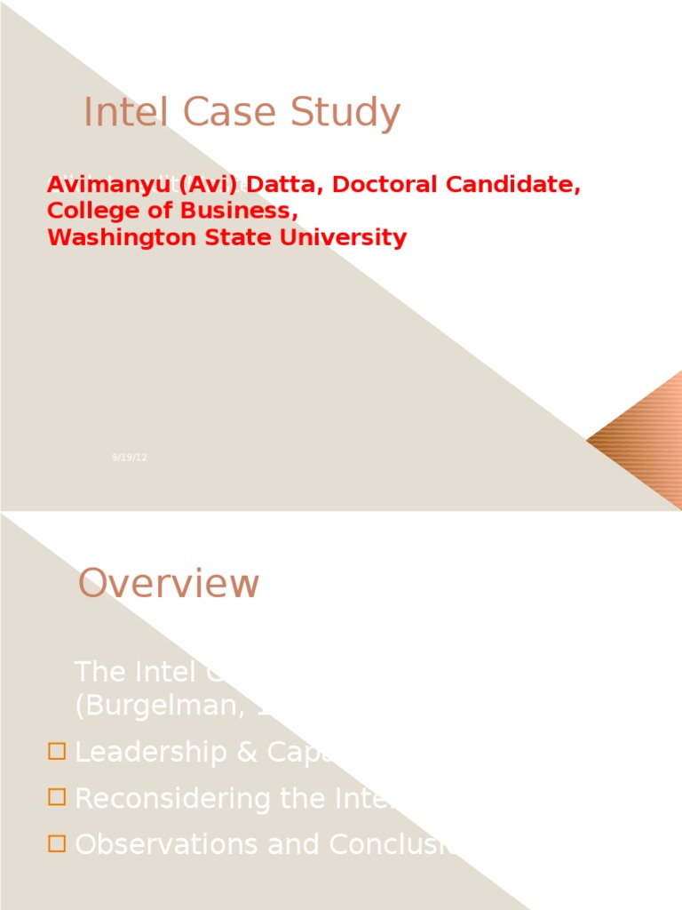 Intel Case Study | Download Free PDF | Intel | Microprocessor