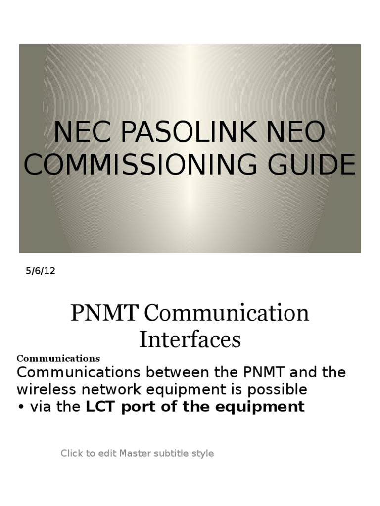 Nec Pasolink Neo | PDF | Computer Keyboard | Login