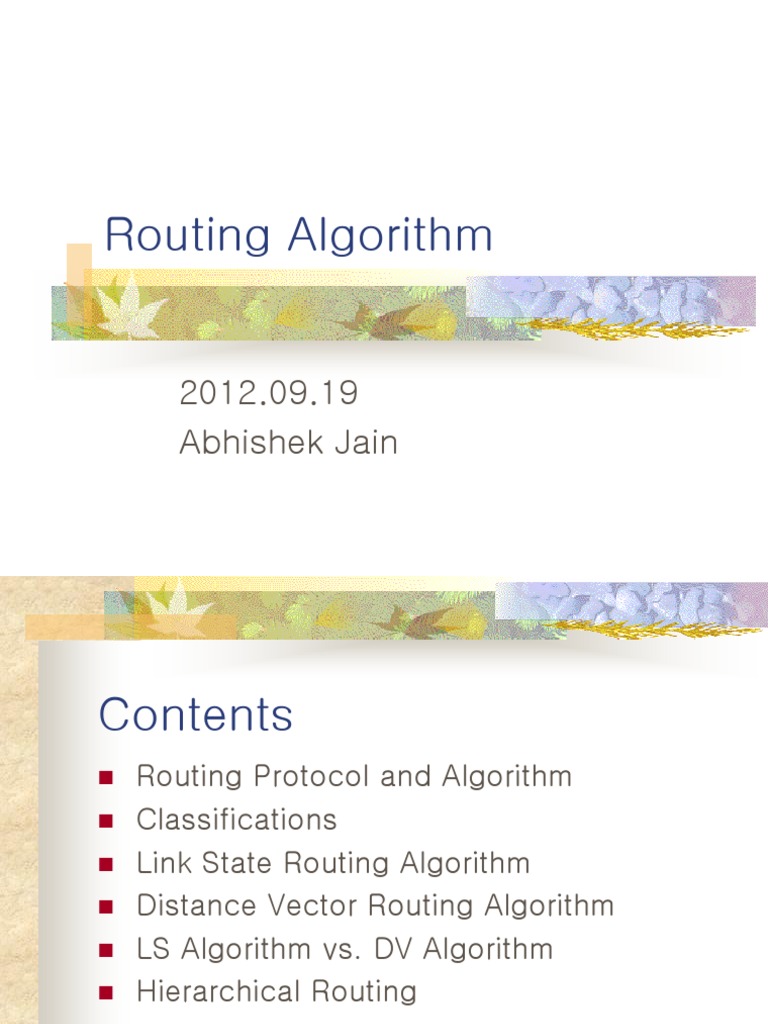 Routing Algorithm Pdf Routing Router Computing