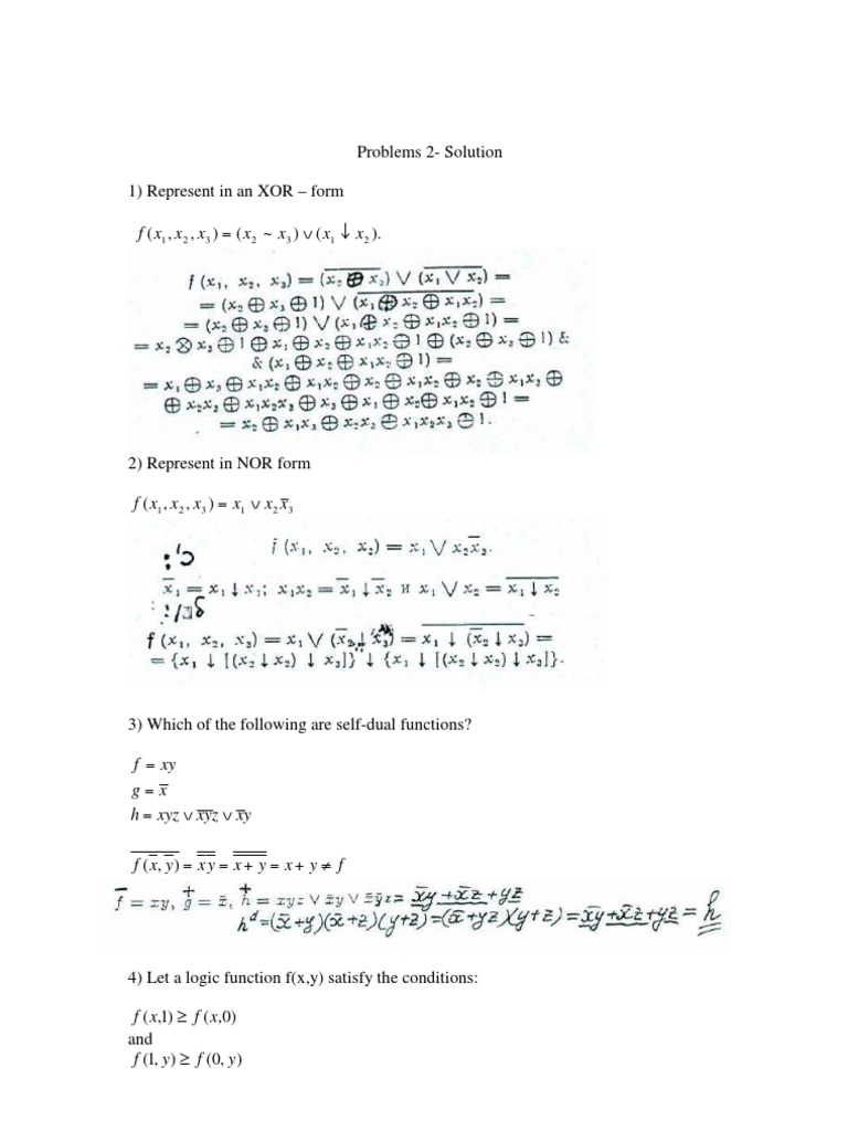 תכן לוגי מתקדם- פתרון תרגיל בית 2 - 2012 | PDF | Theory Of Computation | Numbers