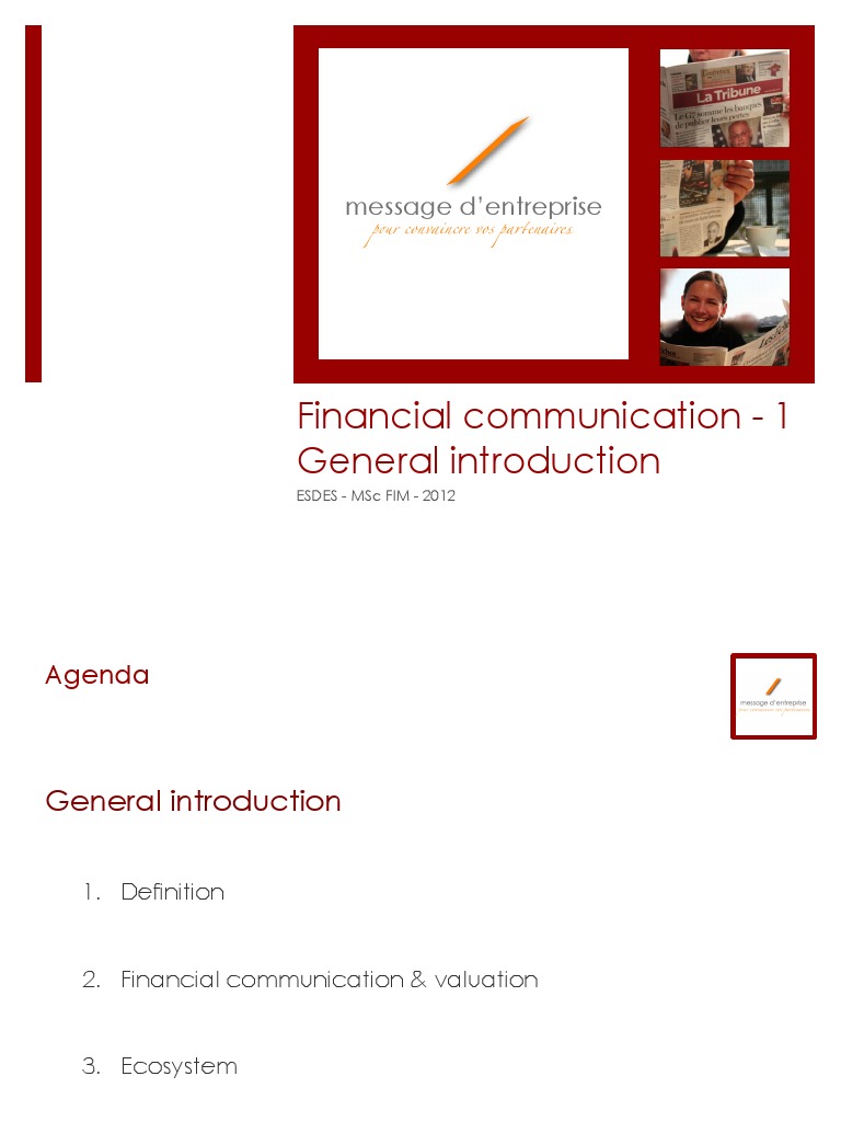 2012 FinCom Session 1 | PDF | Financial Markets | Stocks