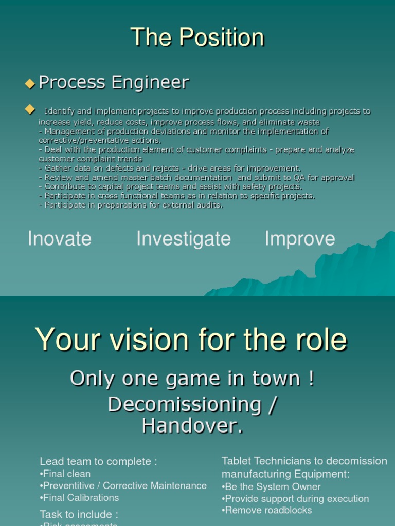 Process Engineer Role Overview and Responsibilities | PDF | Computers