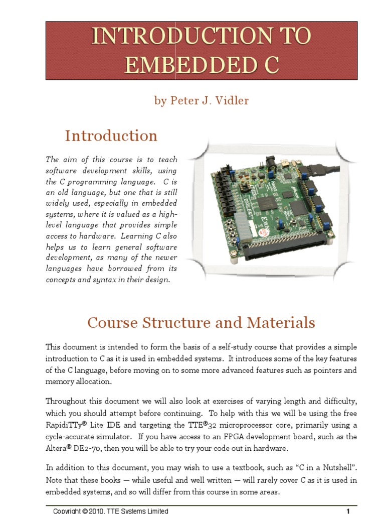 Tte Intro Embedded C | PDF