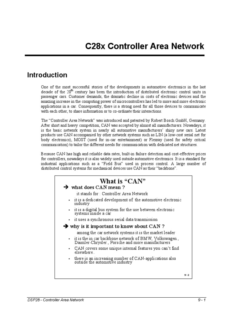 TMS320F2812-Controller Area Network | PDF | Osi Model | Email