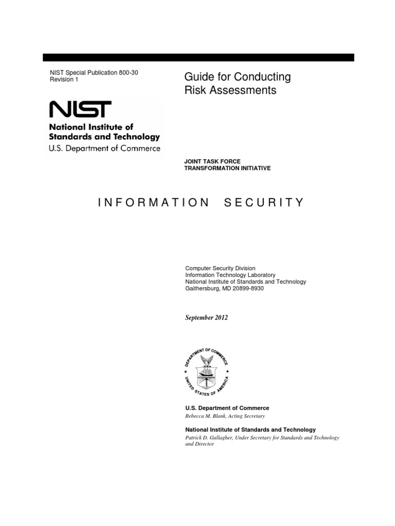 NIST: Guide For Conducting Risk Assessments | PDF | Threat (Computer ...
