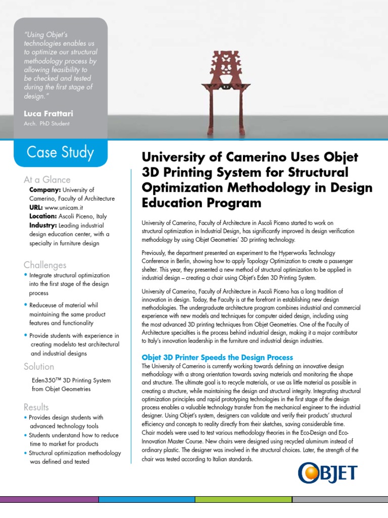 University of Camerino Industrial Design Case Study PDF | PDF | 3 D ...