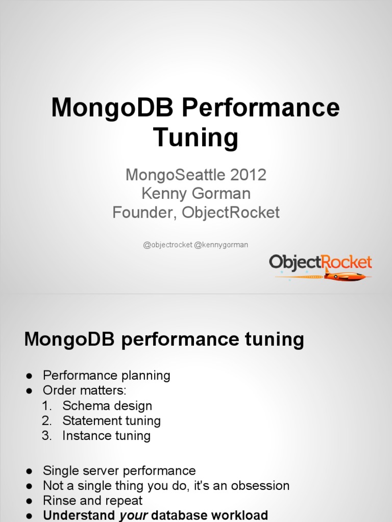 MongoDB Tuning for Developers | PDF | Mongo Db | Information Science