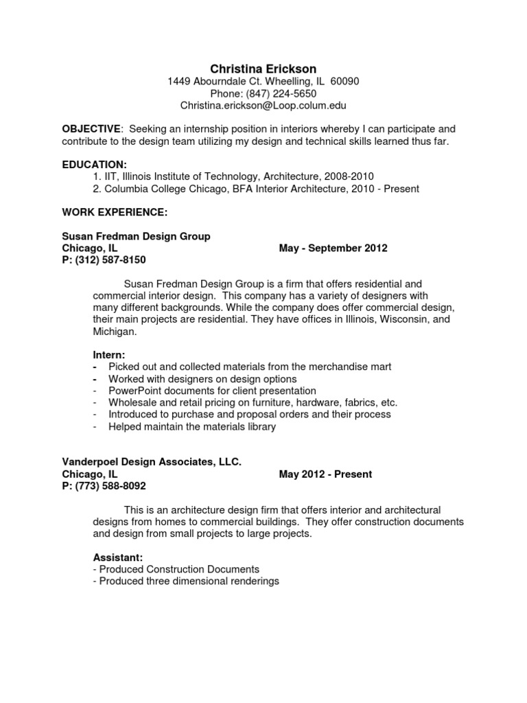 Christina Erickson Resume | PDF | Illinois | Retail