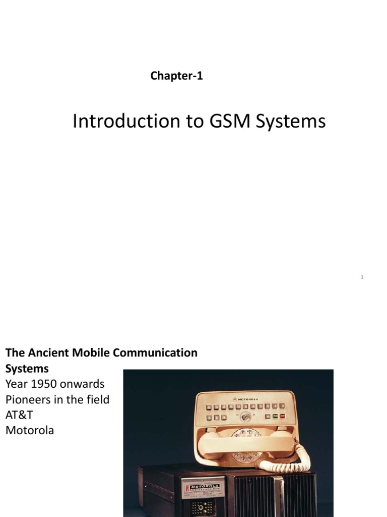 Overview of GSM Mobile Communication | PDF