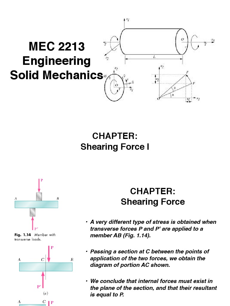 Shearing Forces in Structural Mechanics | PDF | Deformation (Mechanics ...