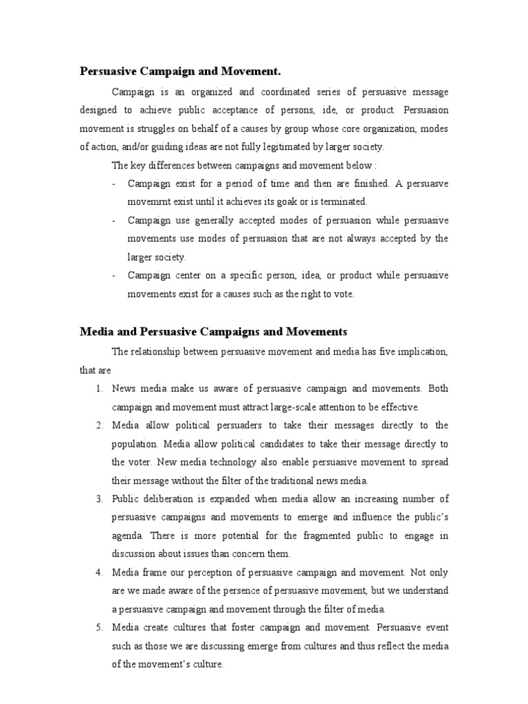 Understanding Persuasive Campaigns | PDF