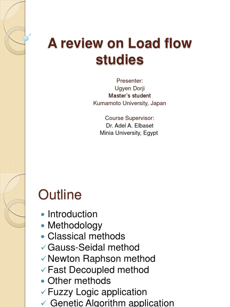 A Review On Load Flow Studies Final 2 | PDF | Physics | Electricity