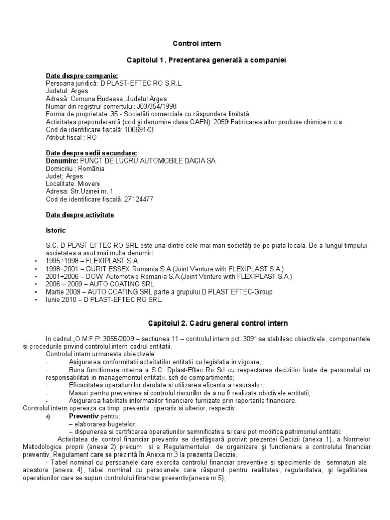 Control Intern | PDF