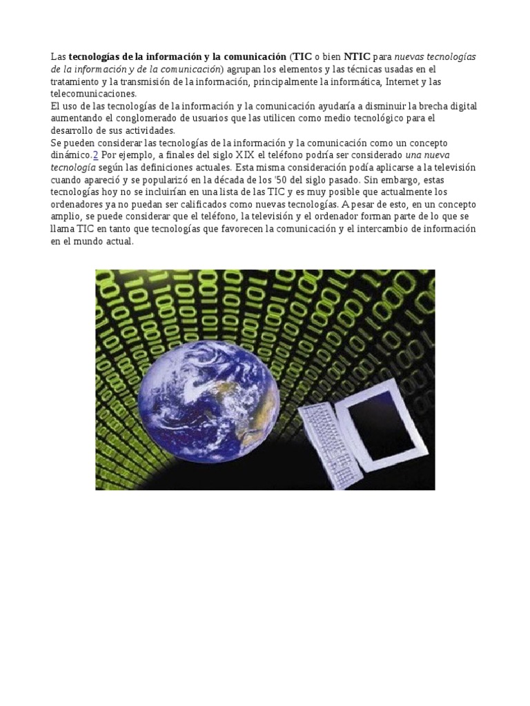 Nuevas Tencologias, Prueba de TIC | PDF