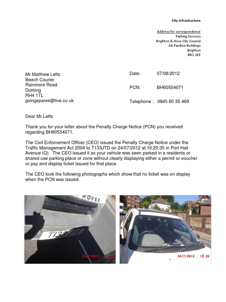 MR Matthew Letts | PDF | Traffic Ticket | Government