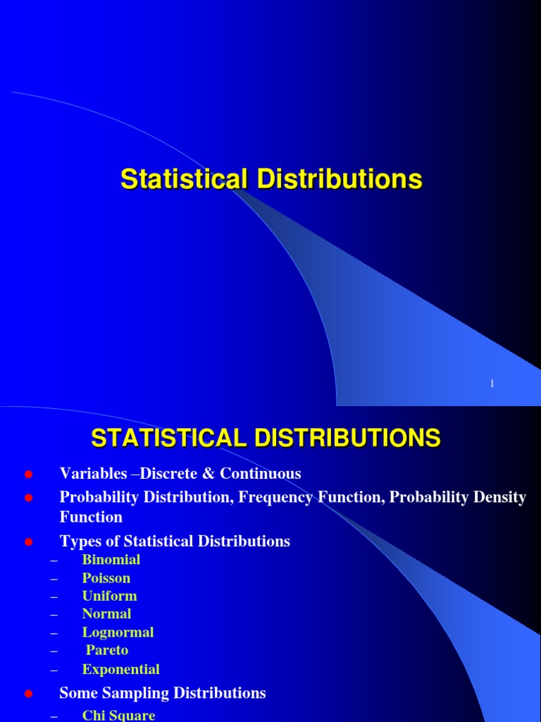 Distributions | PDF | Teaching Methods & Materials