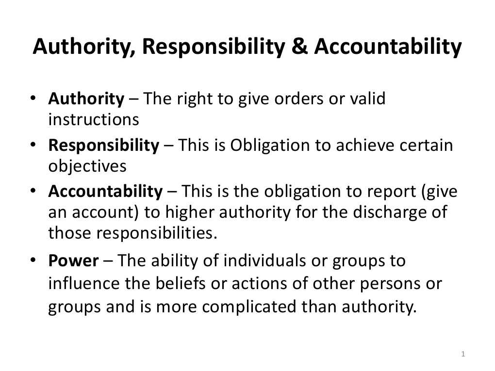 Authority, Responsibility & Accountability | Decentralization | Empowerment