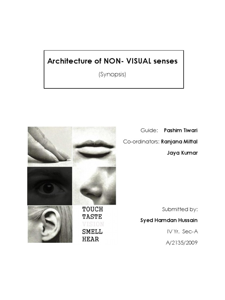 Architecture of NON-VISUAL Senses: (Synopsis) | PDF | Visual Impairment ...