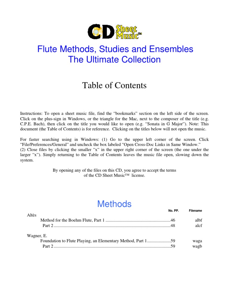 Flute Methods, Studies and Ensembles The Ultimate Collection | PDF ...