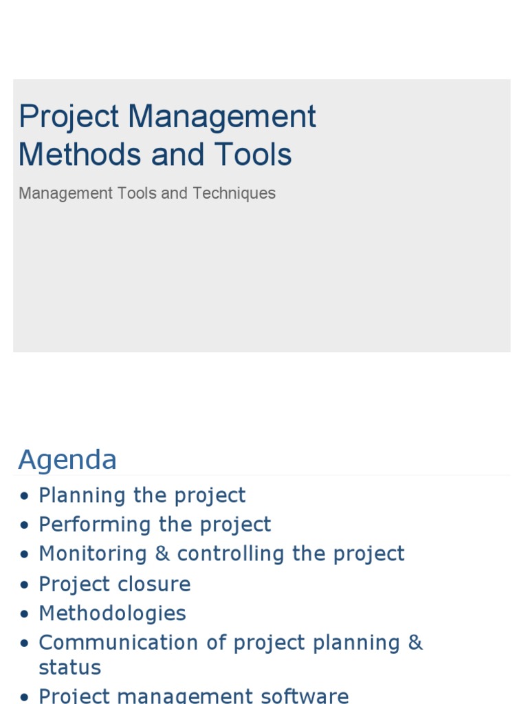 Project Management Methods and Tools | PDF | Systems Engineering ...