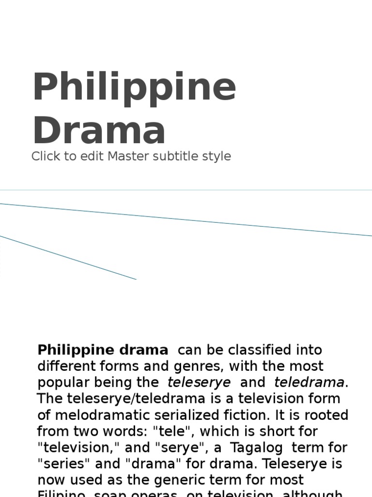 Philippine Drama | PDF | Performing Arts | Entertainment