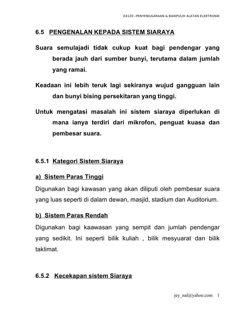 Pengenalan Sistem Siaraya dan Peralatannya | PDF | Teknologi & Rekayasa