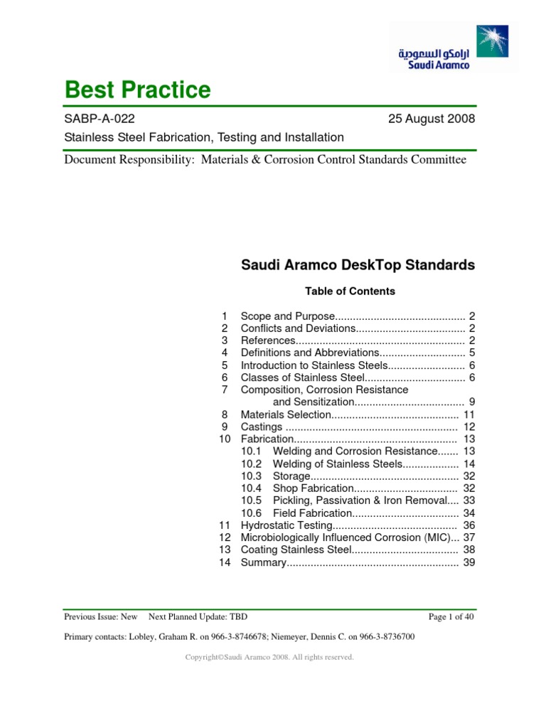 Sabp A 022 | PDF | Stainless Steel | Welding