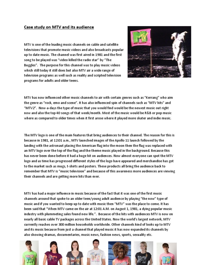 Case Study On MTV and Its Audience | PDF | Mtv | Television
