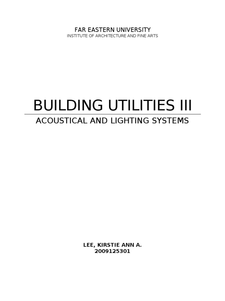 Building Utilities Iii: Acoustical and Lighting Systems | PDF | Noise ...
