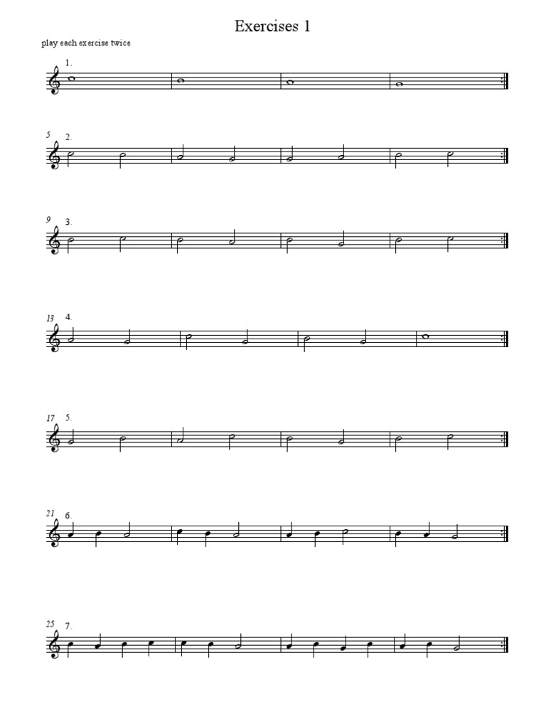 Music Exercise Practice Guide | PDF