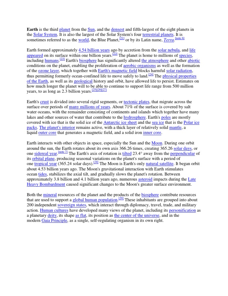 Earth | PDF | Earth | Planets