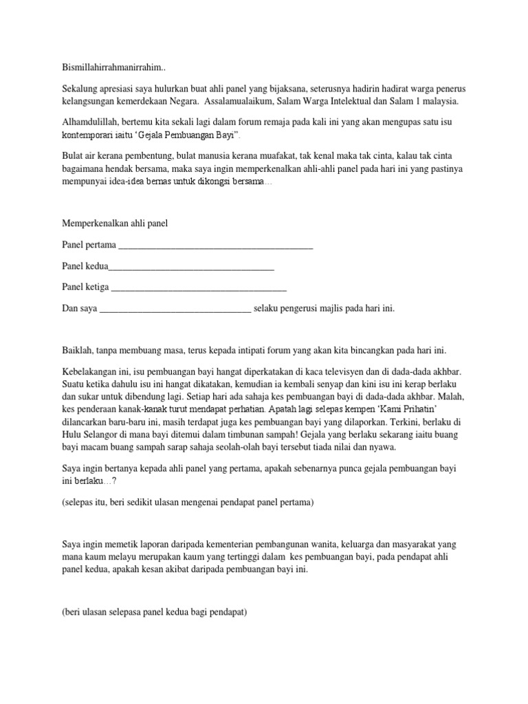 Teks Forum | PDF | Ilmu Sosial