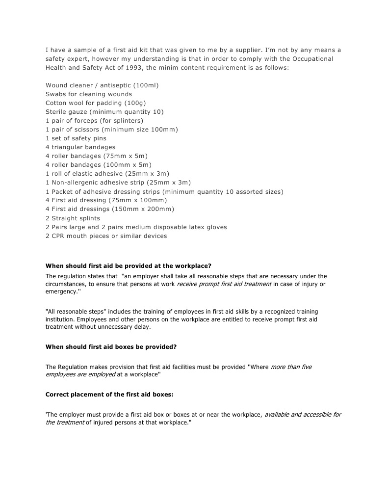 OHS First Aid | PDF | Cardiopulmonary Resuscitation | First Aid