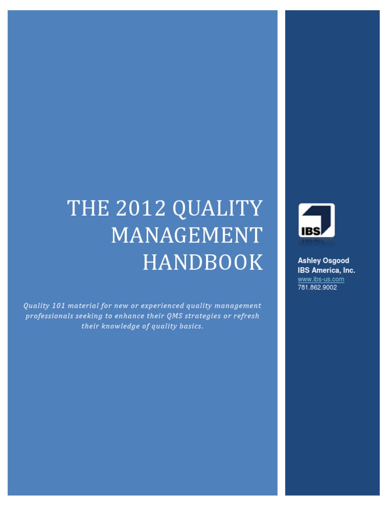 The 2012 Quality Management HandBook | PDF | Quality Management | Audit