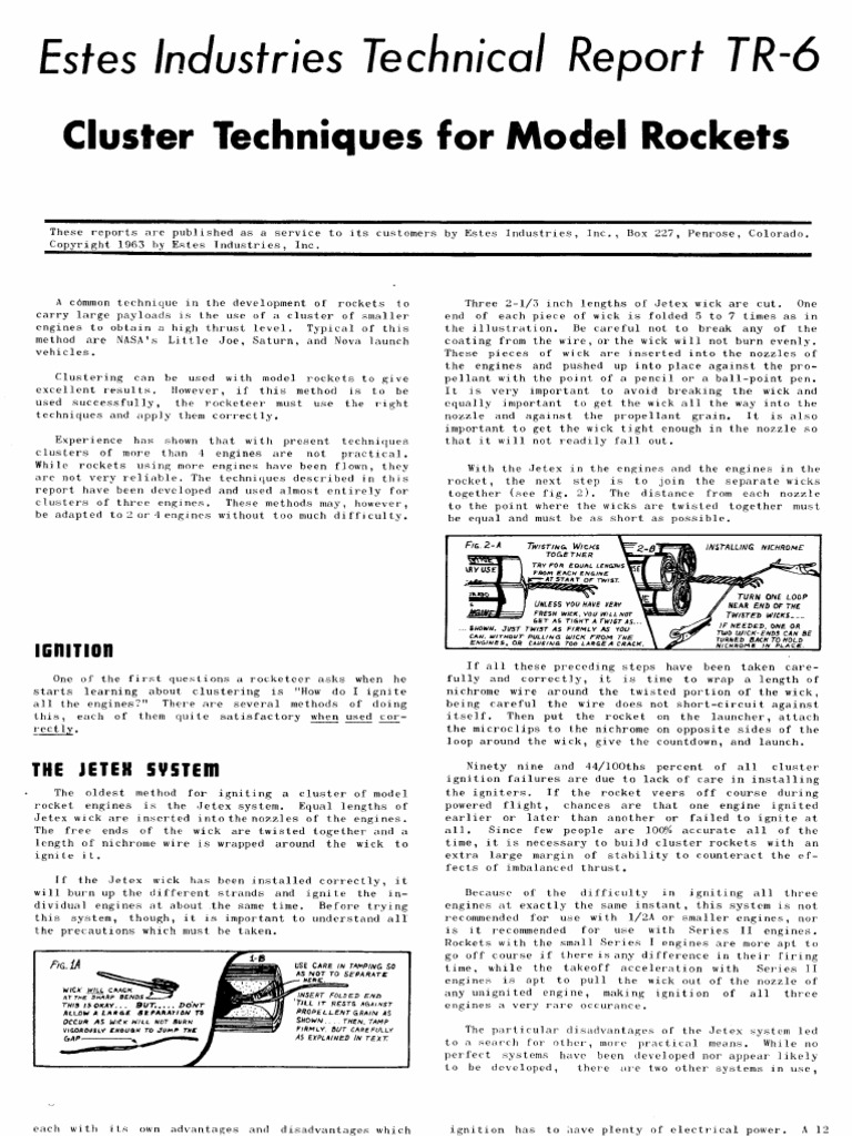Rocket Engine Cluster Techniques | PDF