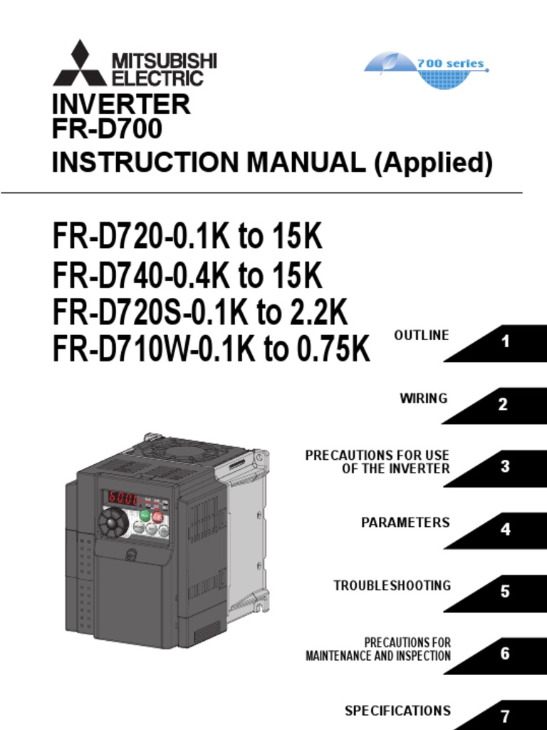 Fr-d700 Instruction Manual (Applied) | PDF | Power Inverter ...