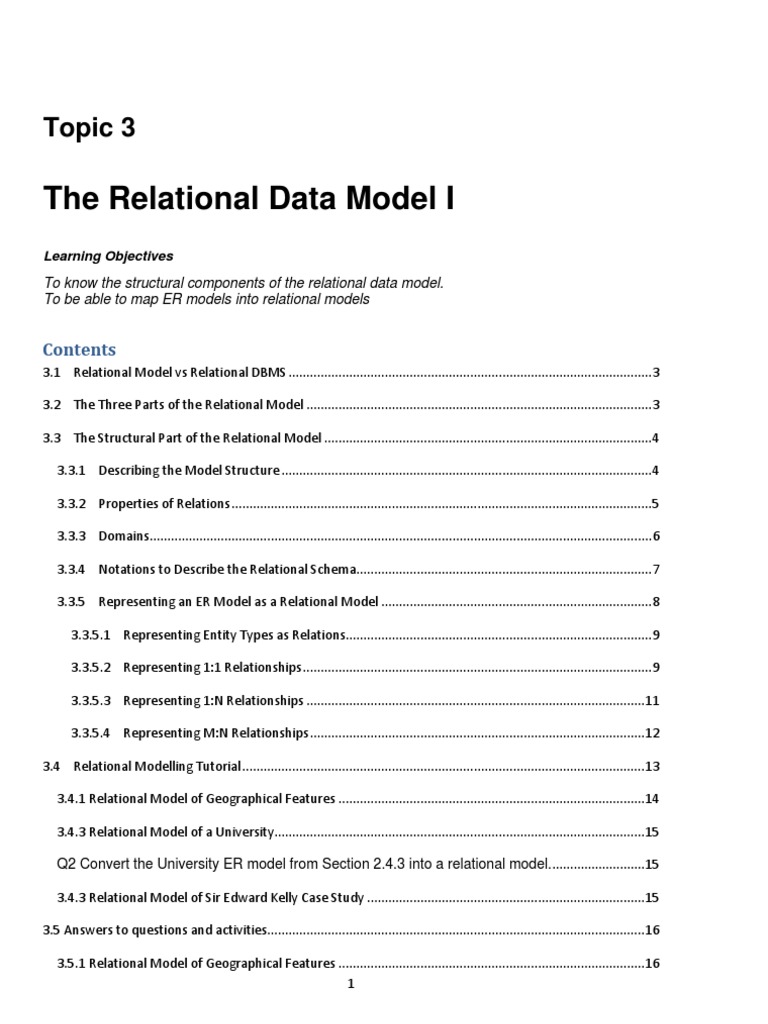 3 RelModel | PDF | Relational Model | Data Model