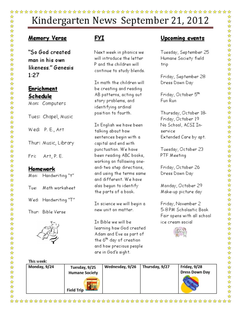 Newsletter With Calendar | PDF