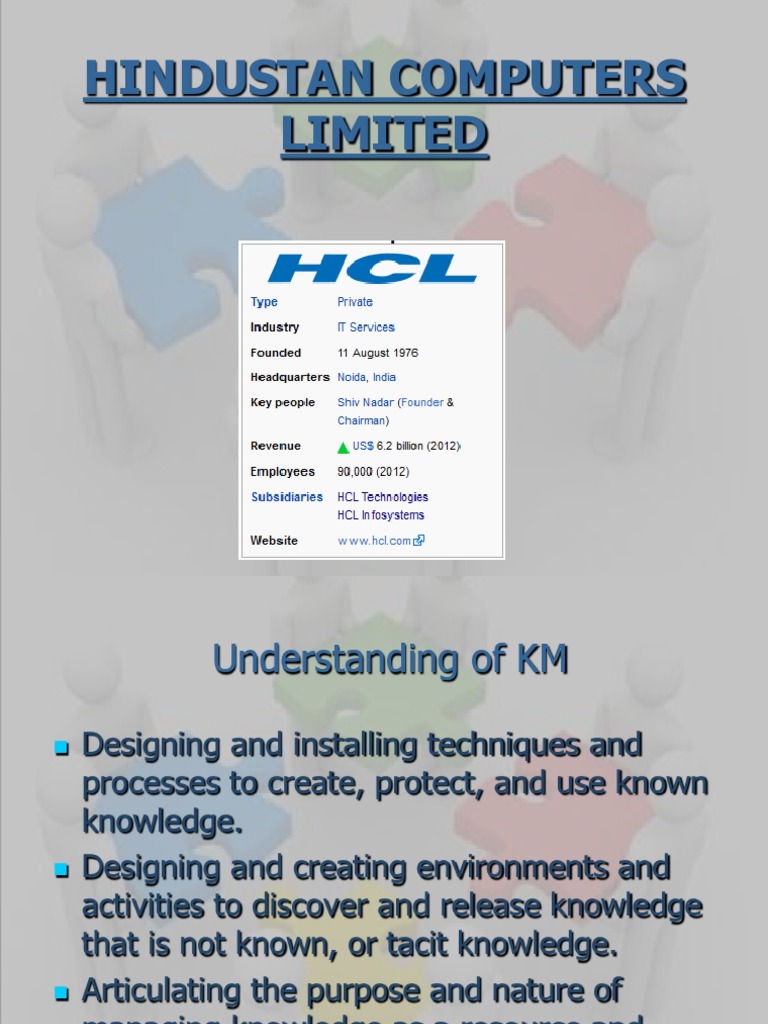 HCL KM | PDF | Knowledge Management | Strategic Management