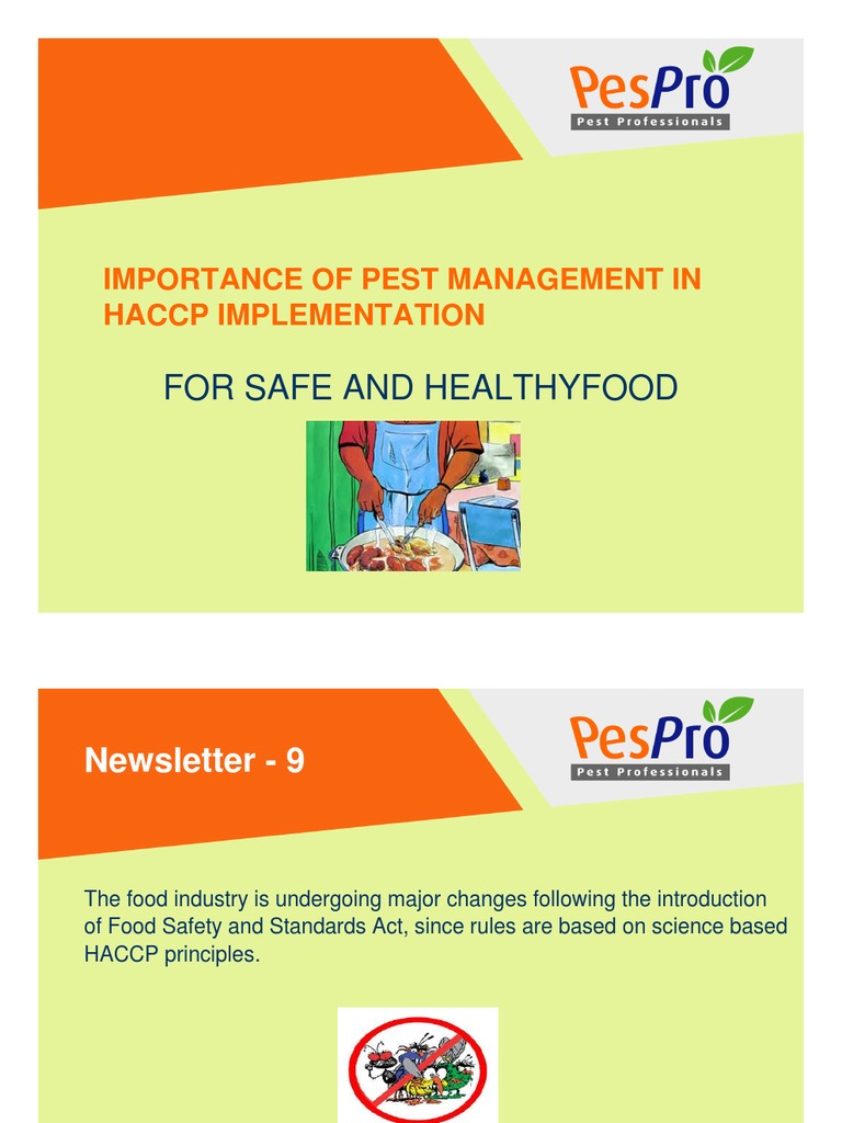 Importance of Pest Management in HACCP Implementation | PDF | Hazard ...