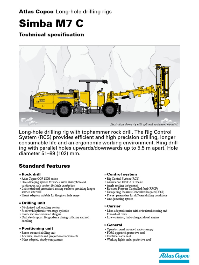3638 - Simba M7 C | PDF | Drilling Rig | Drilling