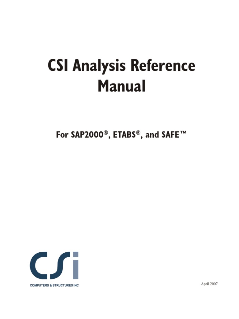 Sap 2000 Reference Manual | Cartesian Coordinate System | Variable ...