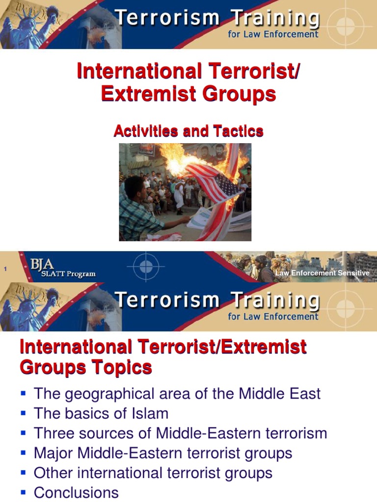 International Terrorist/ Extremist Groups: Activities and Tactics | PDF ...
