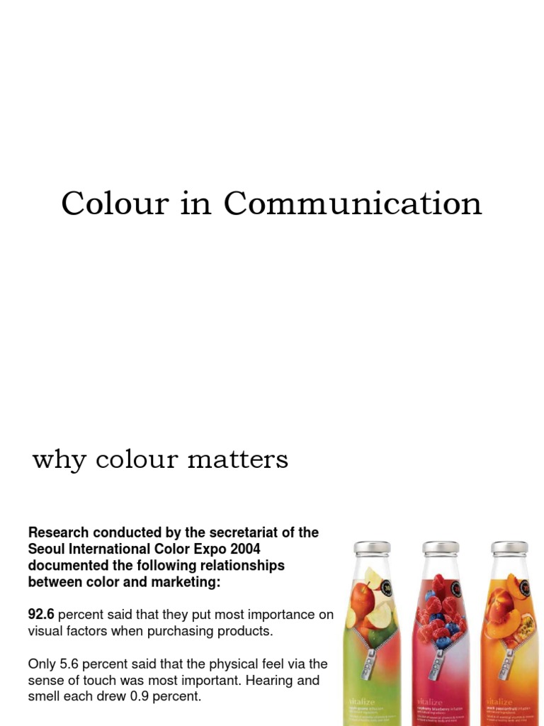 Colour in Communication | PDF | Attention | Brand