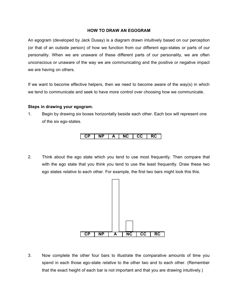 How To Draw An Egogram and Loser Winner Conti | PDF