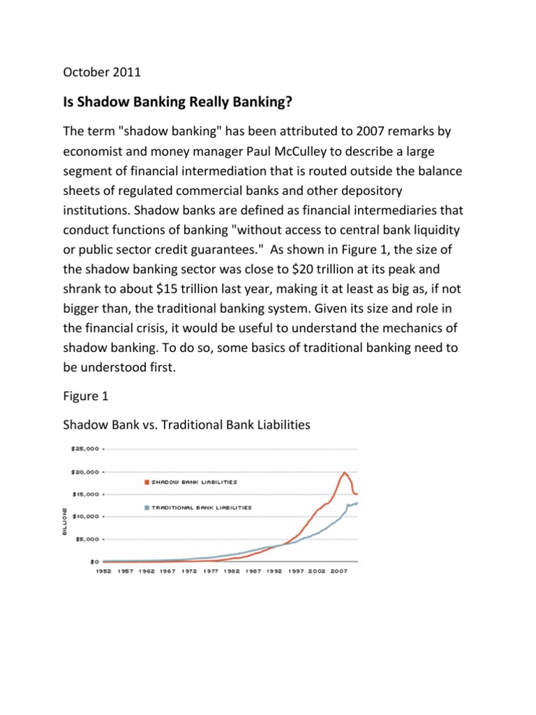 Is Shadow Banking Really Banking | PDF | Shadow Banking System | Bank Run