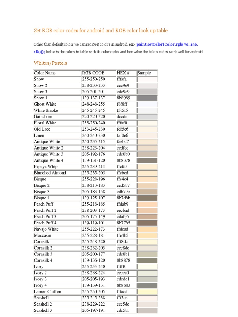 Ivory Color Code Cmyk