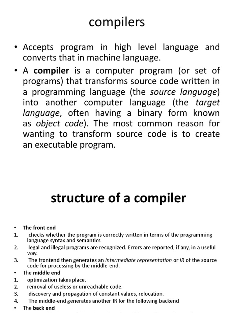 Compiler (Statement of Problem) | PDF | Subroutine | Programming Language