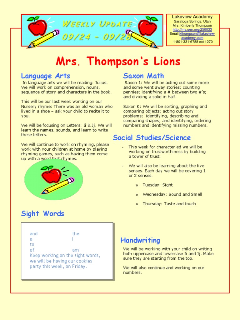Parent Letter - Sept 24 - 28 | PDF